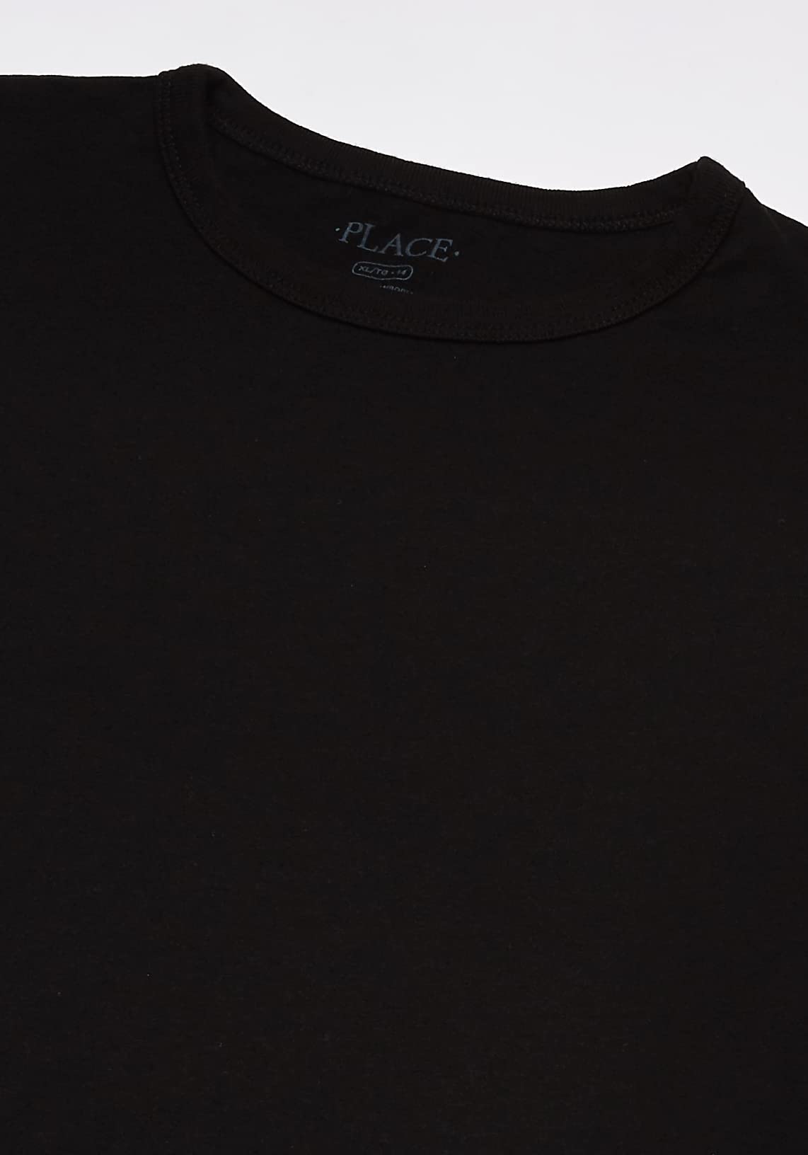 The Children's Place boys Long Sleeve Basic Layering T-shirt T Shirt, Black 2 Pack, X-Large US