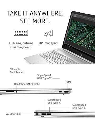 HP 15 Laptop, 11th Gen Intel Core i5-1135G7 Processor, 8 GB RAM, 256 GB SSD Storage, 15.6β Full HD IPS Display, Windows 10 Home, HP Fast Charge, Lightweight Design (15-dy2021nr, 2020)