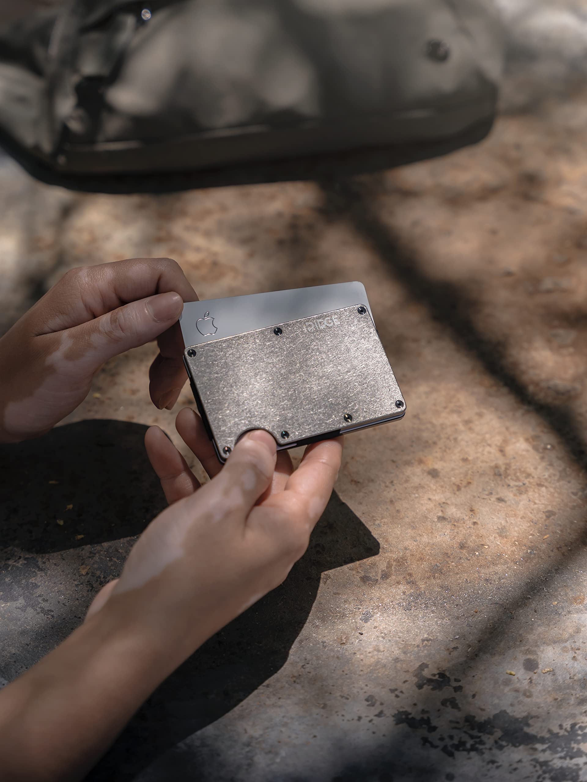 Ridge Wallets for Men - Slim Minimalist Wallet For Men, Front Pocket Wallets for Men, RFID Wallet For Men - Card Holder Wallet (Stonewashed Titanium)