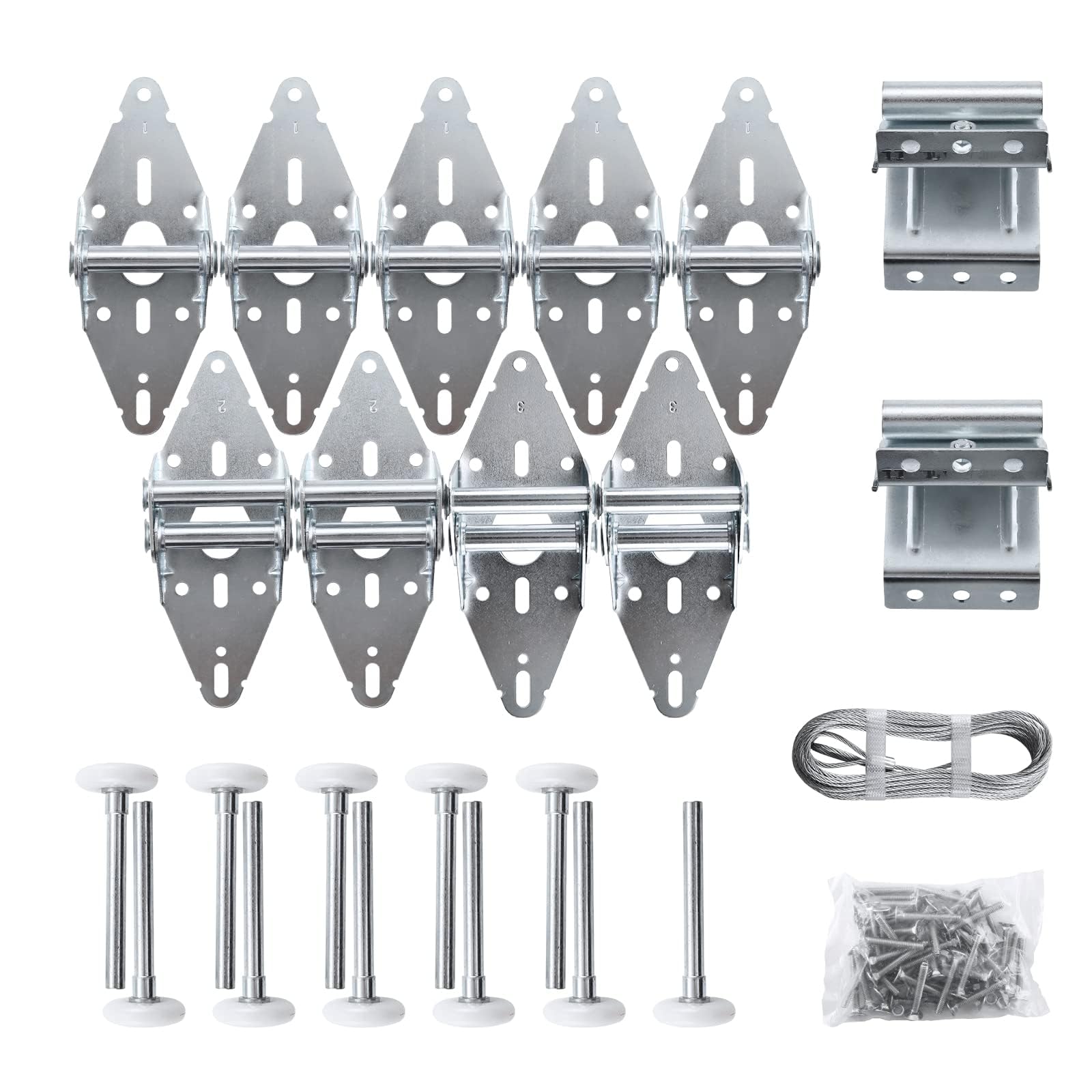 HOME MASTER HARDWARE Garage Door Hinge & Roller Tune Up Kit Garage Door Hardware Kit for 16 x 7 or 18 x 7 Door