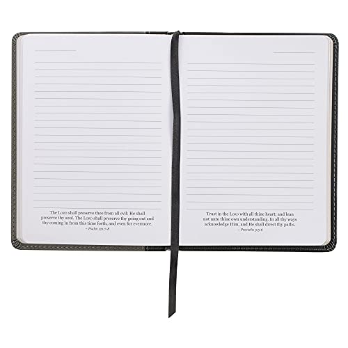 Christian Art Gifts Classic Handy-sized Journal With God Everything Is Possible Mathew 19:26 Bible Verse, Inspirational Scripture Notebook w/Ribbon, ... Flexcover 240 Ruled Pages, 5.7" x 7", Gray