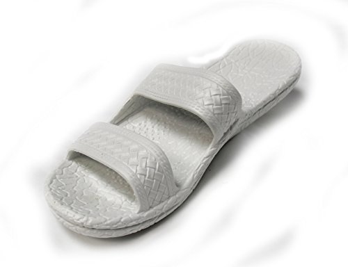 Kali Footwear Women's Jesus Hawaii Open Toe Double Strap Hawaiian Sandals Simple White 11
