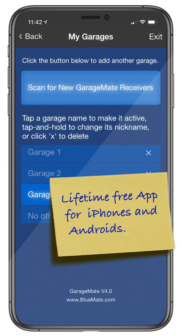 GarageMax: Open Your Garage with Your iPhones, Androids, or Apple Watch. Easy Setup. Secure. Bluetooth®4.0. Please Read Description Fully Before Ordering