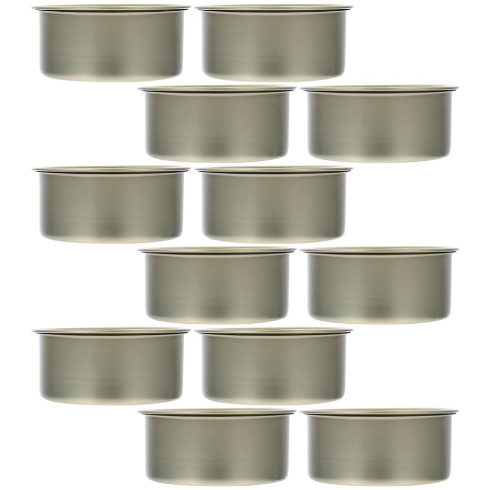 Luxshiny 12pcs Sealed Jar Empty Tin Can Food Boxes Small Holiday Cookie Tins Self Sealing Tin Can Cat Food Tins Metal Container Bulk Cat Food Pet Food Tins with Lids Tuna Cake Tinplate