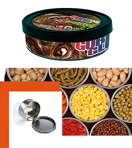 Self-Seal Cali Tin Can, Pressitin Cans with Ring Lid and Label, Side Stickers, Tin Tuna Can - No Tools Needed - 100ml/3.5g