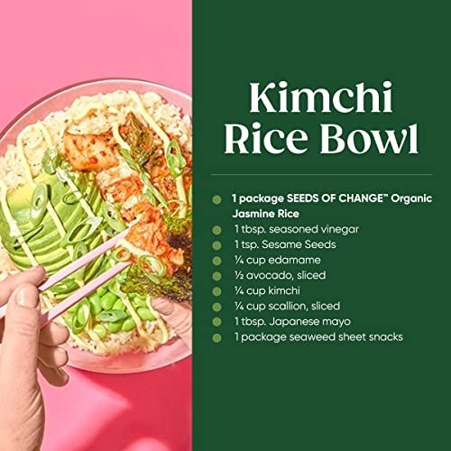 SEEDS OF CHANGE Organic Aromatic Jasmine Rice, Microwaveable Ready to Heat. 8.5 Ounces (Pack of 12)