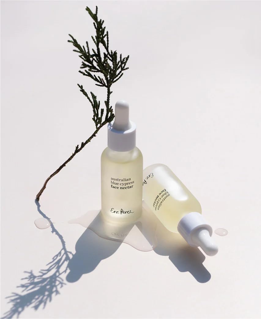 Ere Perez - Natural Australian Blue Cypress Face Nectar | Light, Hydrating, Revitalizing, Calming | Camellia, Frankencense | Vegan, Cruelty-Free, Clean Beauty, Sensitive Skin Safe (1 fl oz | 30 ml)