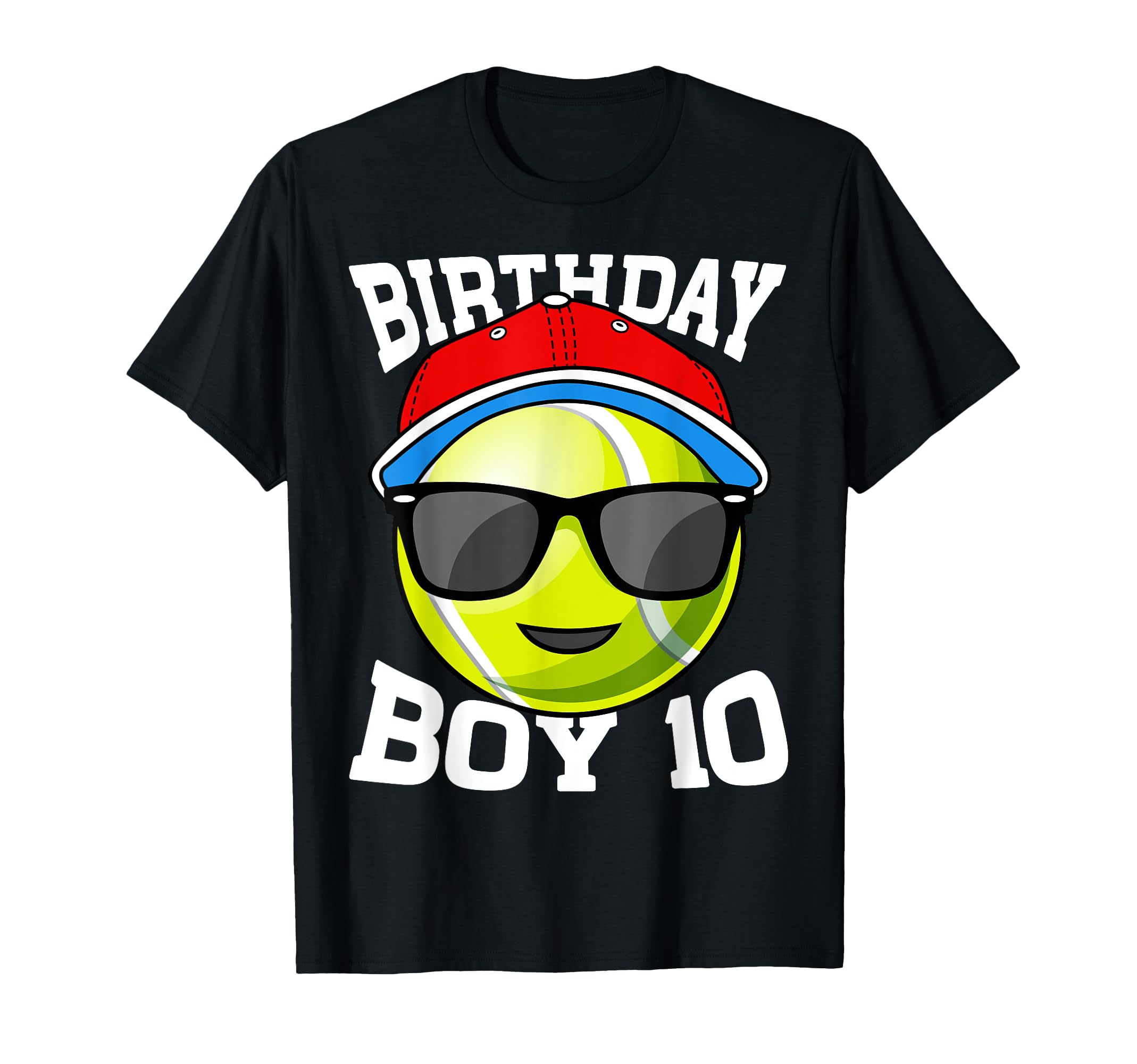 10th Birthday Boy 10 Years Old Tennis Player Kids Gift Ideas T-Shirt