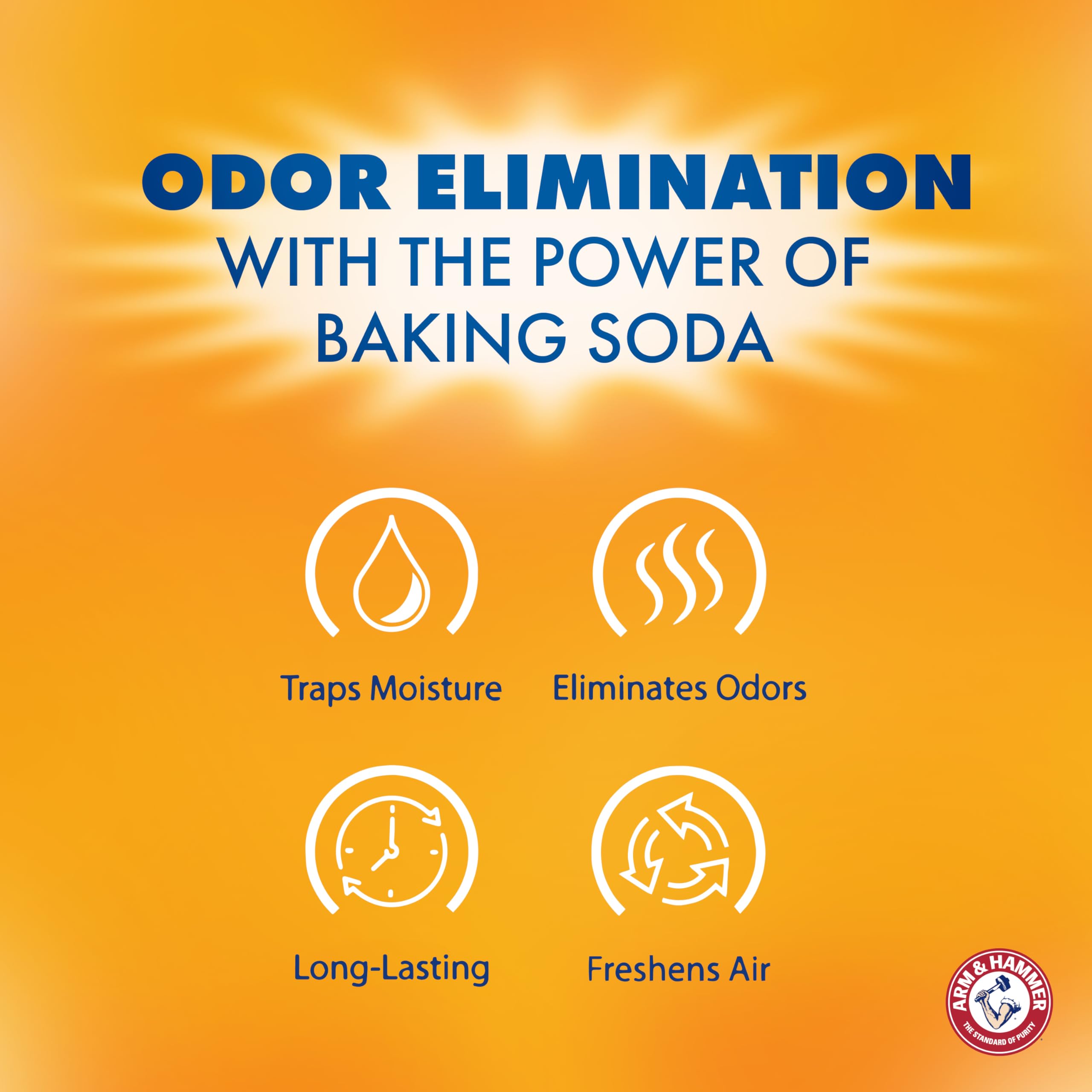 Arm & Hammer Hanging Moisture Absorber and Odor Eliminator, 16.1 oz., 6 Pack, Clean Burst, Moisture Absorbers for Closet and Small Rooms, Long-Lasting Freshness