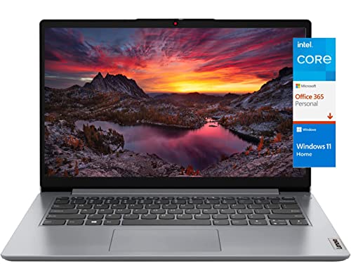 Lenovo 2023 Newest Ideapad 14 Inch Student Laptop, Intel Pentium Silver N5030 4-Core, up to 3.1 GHz, 4GB RAM, 256GB Storage, 1 Year Office 365, WIFI6, Webcam, Bluetooth, Windows 11
