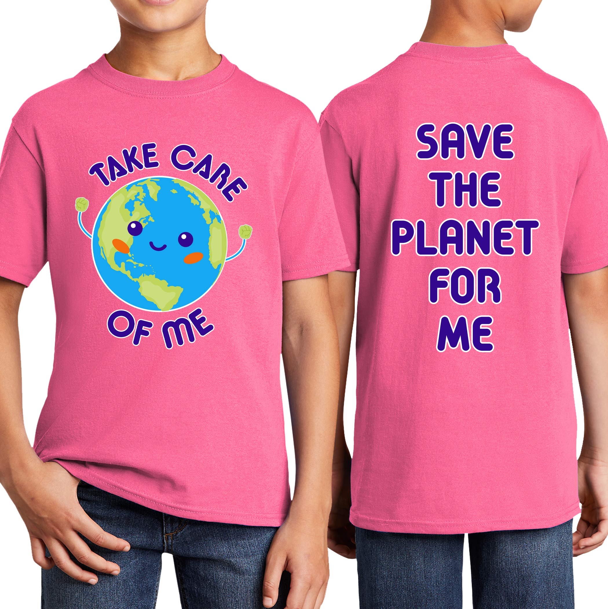 Custom T Shirt Youth Girl Boy Add Your Text Image Photo 2 Sided Personalized Kids T Shirt Neon Pink