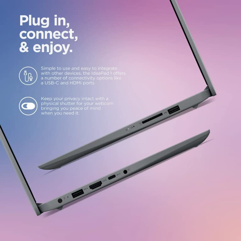 Lenovo 2023 Newest Ideapad 14 Inch Student Laptop, Intel Pentium Silver N5030 4-Core, up to 3.1 GHz, 4GB RAM, 256GB Storage, 1 Year Office 365, WIFI6, Webcam, Bluetooth, Windows 11
