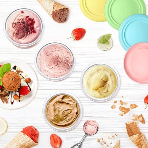 Creami Pints, for Ninja Creami,16 OZ Icecream Container Safe and Leak Proof Compatible with NC299AMZ,NC300s Series Ice Cream Makers