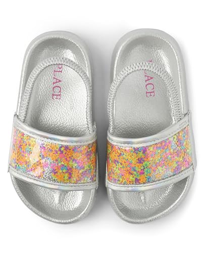 The Children's Place,and Toddler Girls Slides,Silver,8