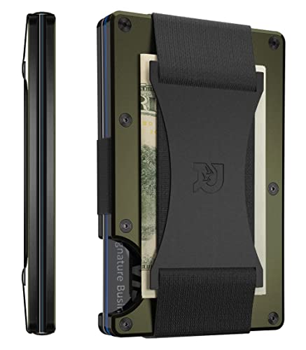 Ridge Wallets for Men - Slim Minimalist Wallet For Men, Front Pocket Wallets for Men, RFID Wallet For Men - Card Holder Wallet (Matte Olive)