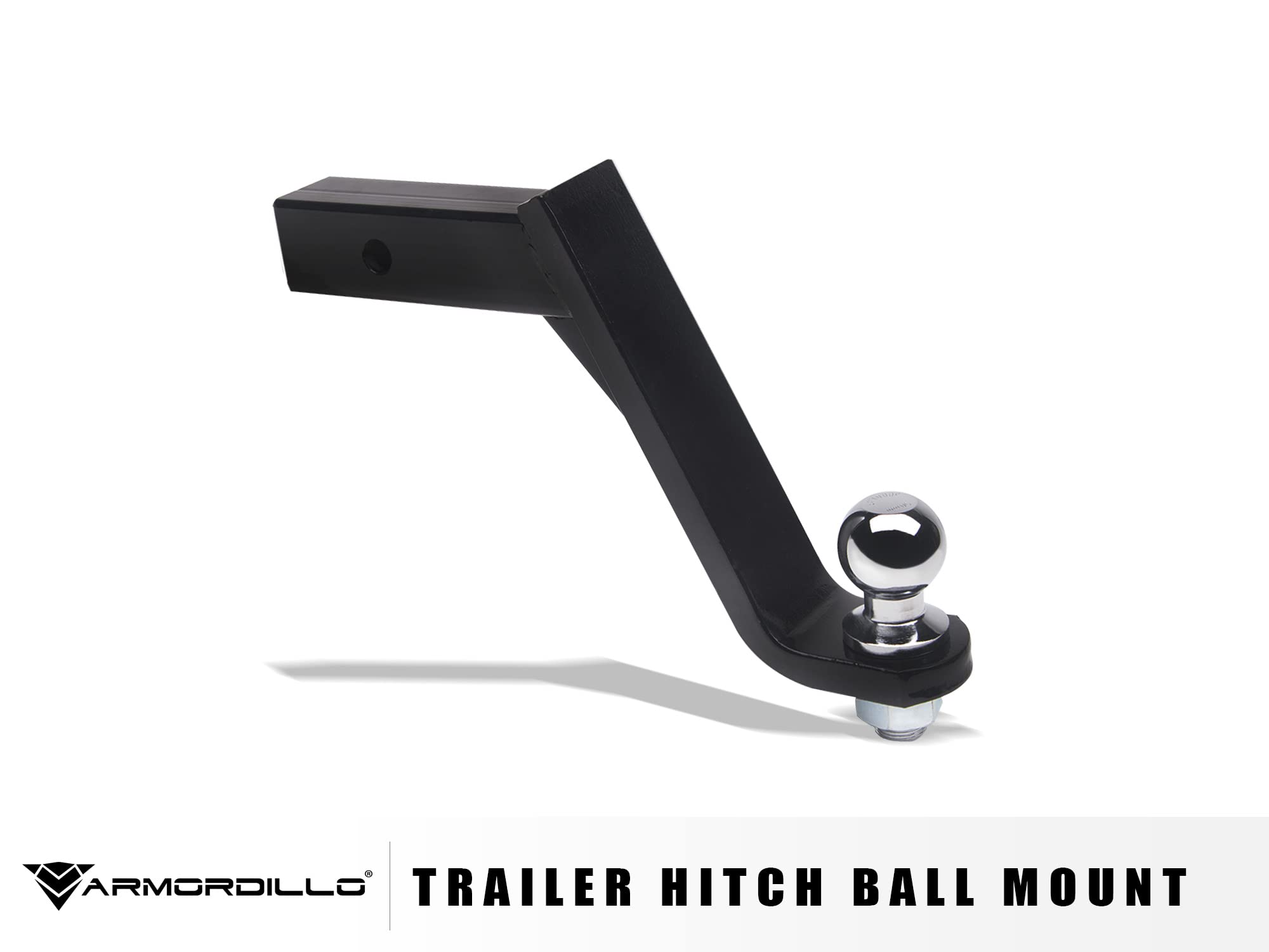 Armordillo 8719541 8-Inch Drop Loaded Ball Mount Universal Fits 2-Inch Receiver Tube Trailer Hitch