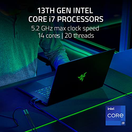 Razer Blade 15 Gaming Laptop: NVIDIA GeForce RTX 4070-13th Gen Intel 14-Core i7 CPU - 15.6โ QHD OLED 240Hz - 16GB DDR5 RAM, 1TB PCIe SSD - Windows 11 - CNC Aluminum - Chroma RGB - Thunderbolt 4