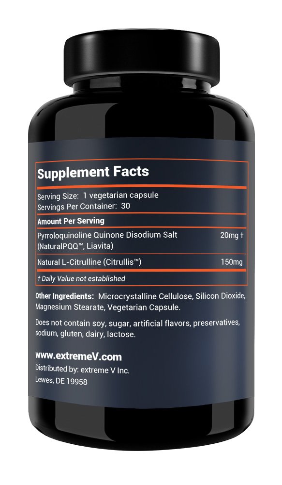 NaturalPQQ - Cellular Energy - 20mg PQQ (Pyrroloquinoline Quinone), Mitochondrial Biogenesis