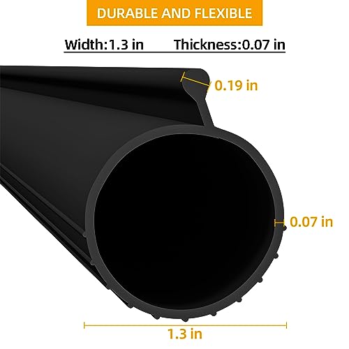 Duzzy Garage Door Bottom Seals, 10 Feet P-Bulb Weatherproofing Garage Door Seals Bottom Rubber for Single-Track Replacement Overhead Doors