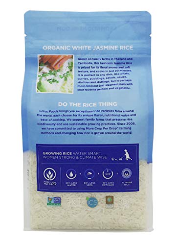 LOTUS FOODS Organic White Jasmine Rice, 30 OZ