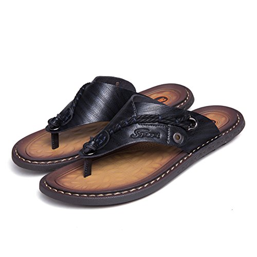 IGxx Flip Flops Thong Sandals for Men Women Casual Solid Slippers Outdoor Slides for Summer Beach Black