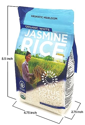 LOTUS FOODS Organic White Jasmine Rice, 30 OZ