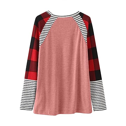 Infant Toddler Baby Girl Long Sleeve Shirts Pullover Crewneck Sweatshirt Solid Cotton Soft Tshirts Baby Sweatshirts Pink