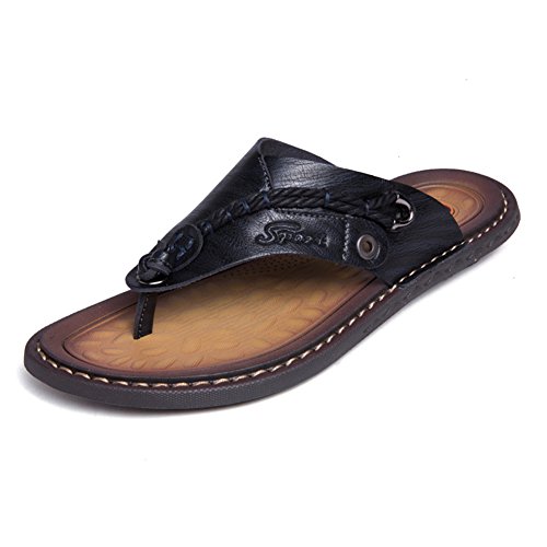 IGxx Flip Flops Thong Sandals for Men Women Casual Solid Slippers Outdoor Slides for Summer Beach Black