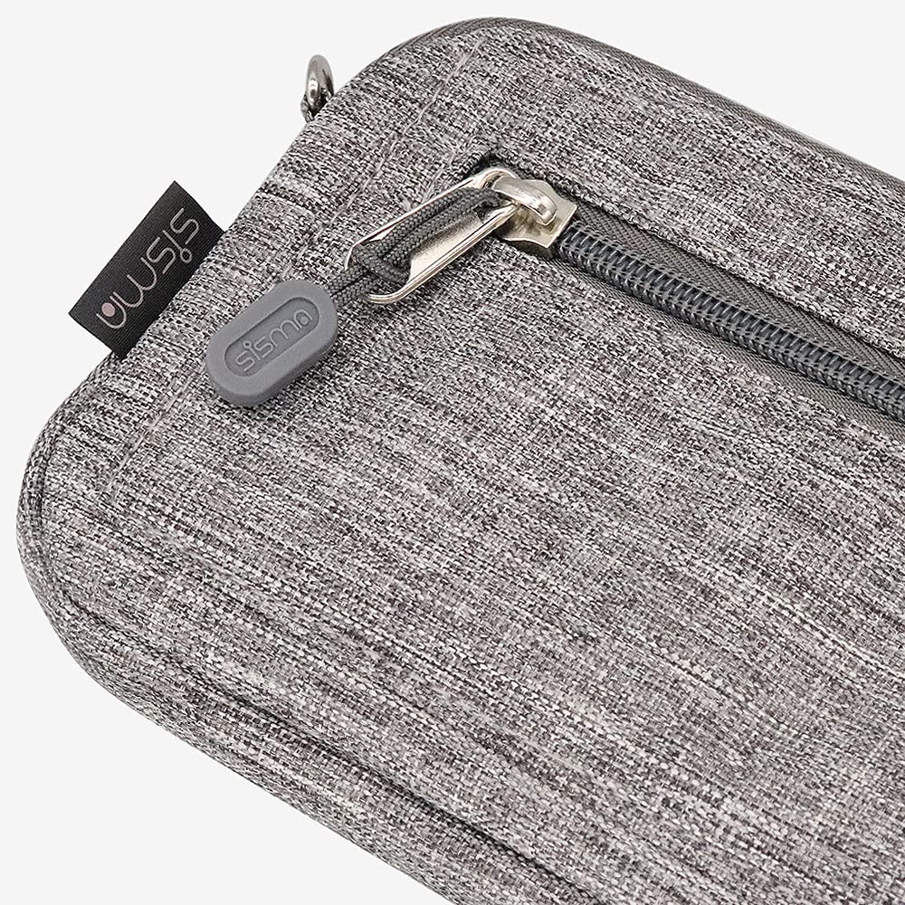 sisma Switch Case Compatible with Nintendo Switch or Switch Lite, Lightweight Soft Travel Carrying Case Storage Pouch Protective Cover, Grey