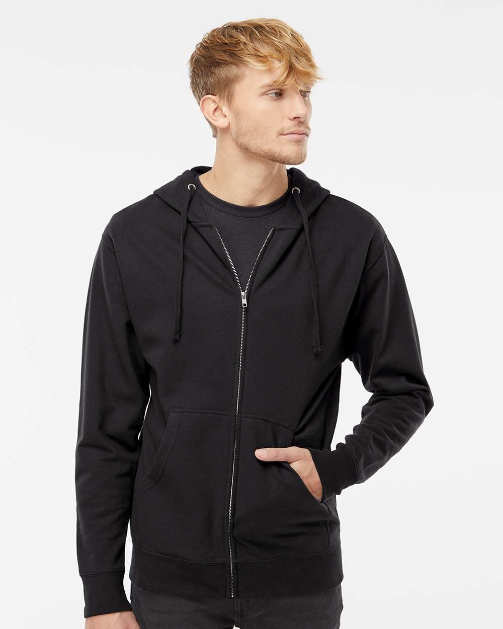 Independent Trading Co. Mens Midweight Full-Zip Hooded Sweatshirt SS4500Z RoyalS
