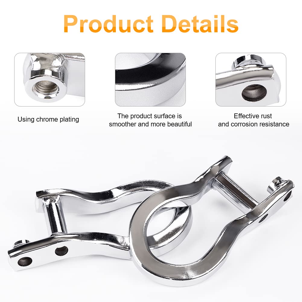 JDMON Compatible with Front Bumper Tow Hook Chevy Silverado 1500 Chevy Silverado 1500 2019 2020 2021 2022 Replaces 84195899 2Pcs (Silver)