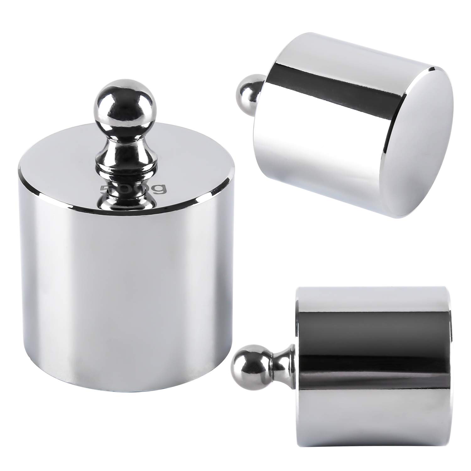 HORIZON 8 PCS 1000g Calibration Weight Set (10g, 20g,20g,50g,100g,100g,200g,500g) with Storage Case and Tweezers for Digital Scale Balance Science Lab Educational Weights