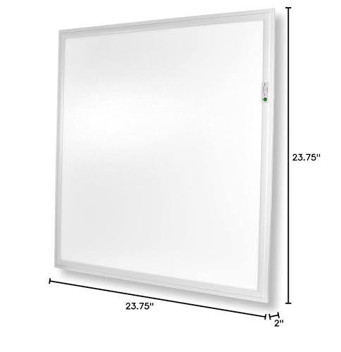 LED ENERGY PLUS 2X2 LED Flat Panel Light with Emergency Battery Backup, 40W 3000K/4000K/5000K, 0-10V Dimmable, 6500 Lumens, LED Drop Ceiling Lights, 100-277V, DLC UL Listed (1 Pack)