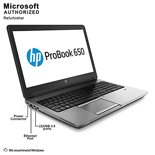 HP Probook 650 G1 15 Inch Business Laptop, Intel Core i5-4210M up to 3.2GHz, 16G DDR3, 256G SSD, DVD, DP, VGA, Windows 10 Pro 64 Bit-Multi-Language Supports English/Spanish/French(Renewed)