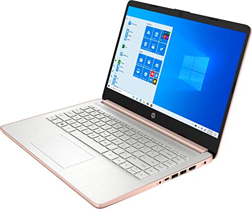 2020 HP 14 inch HD Laptop, Intel Celeron N4020 up to 2.8 GHz, 4GB DDR4, 64GB eMMC Storage, WiFi 5, Webcam, HDMI, Windows 10 S (Google Classroom or Zoom Compatible) (Rose Gold) (Renewed)