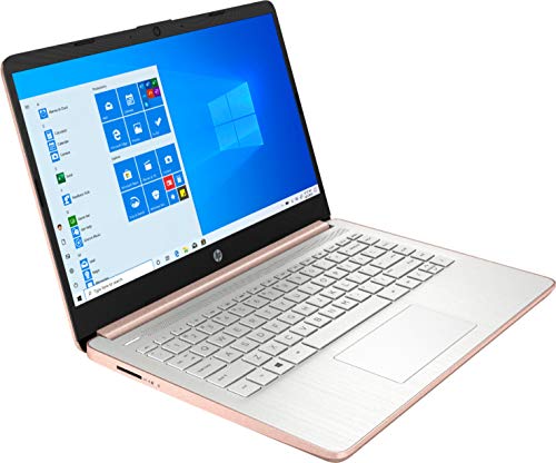 2020 HP 14 inch HD Laptop, Intel Celeron N4020 up to 2.8 GHz, 4GB DDR4, 64GB eMMC Storage, WiFi 5, Webcam, HDMI, Windows 10 S (Google Classroom or Zoom Compatible) (Rose Gold) (Renewed)