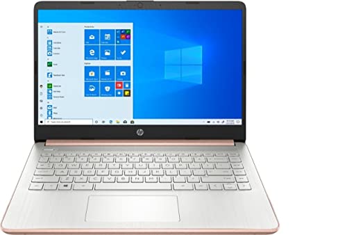 2020 HP 14 inch HD Laptop, Intel Celeron N4020 up to 2.8 GHz, 4GB DDR4, 64GB eMMC Storage, WiFi 5, Webcam, HDMI, Windows 10 S (Google Classroom or Zoom Compatible) (Rose Gold) (Renewed)