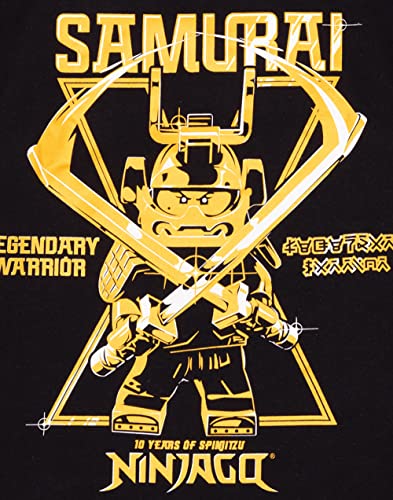 LEGO Ninjago T-Shirt Boys Kids Samurai Warrior Long Sleeve Black Top 10 Years