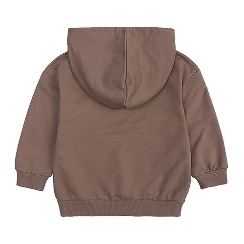 Kids Baby Boy Girl Crewneck Long Sleeve Pullover Top Fuzzy Sherpa Pullover Crewneck Thermal Fleece Tops Matching Outfits Coffee
