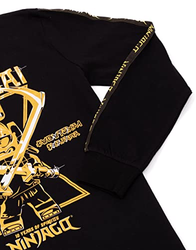 LEGO Ninjago T-Shirt Boys Kids Samurai Warrior Long Sleeve Black Top 10 Years
