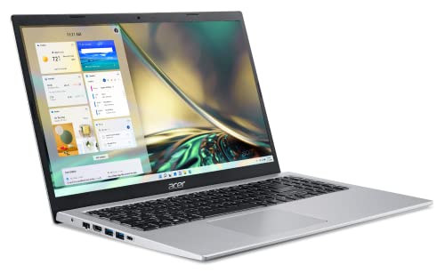 Acer Aspire 5 A515-56-32DK Slim Laptop - 15.6" Full HD IPS Display - 11th Gen Intel i3-1115G4 Dual Core Processor - 4GB DDR4 - 128GB NVMe SSD - WiFi 6 - Amazon Alexa - Windows 11 Home in S mode.