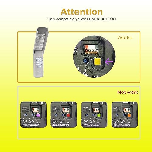 Wireless Garage Door Opener Keypad Wireless Keyless Entry Keypad Works with Chamberlain, LiftMaster, Craftsman and More Since 2011 to Current (Work with Yellow Learn Button)
