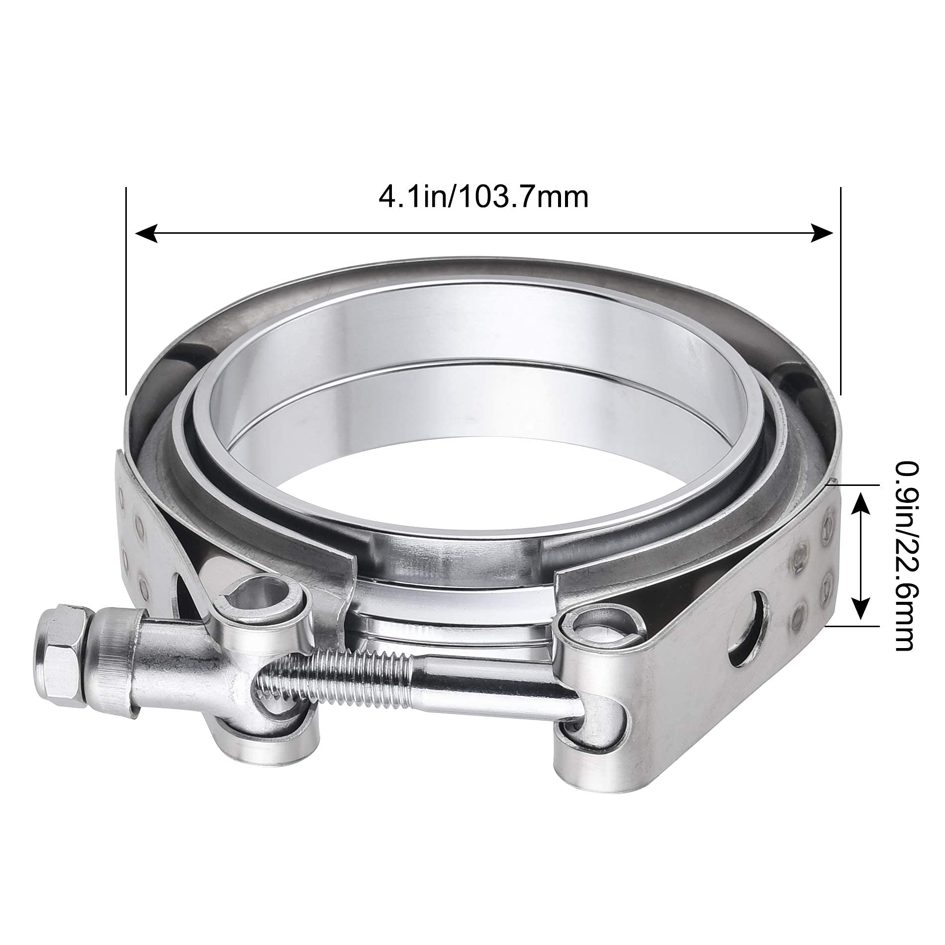 EVIL ENERGY 3 Inch V Band Clamp, Bundle with 2.5" ID to 3" OD Exhaust Pipe Reducer Adapter