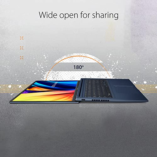 ASUS VivoBook 17X Laptop, 17.3” FHD Display, AMD Ryzen 7 5800H CPU, AMD Radeon Graphics, 8GB RAM, 512GB SSD, Fingerprint Sensor, Windows 11 Home, Quiet Blue, S1703QA-DS71