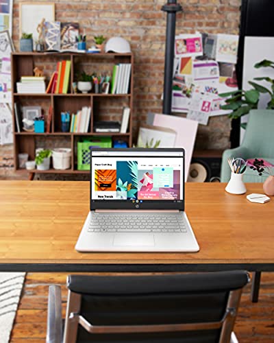 HP 14 Laptop, Intel Celeron N4020, 4 GB RAM, 64 GB Storage, 14-inch HD Touchscreen, Windows 10 Home, Thin & Portable, 4K Graphics, One Year of Microsoft 365 (14-dq0070nr, 2021, Pale Rose Gold)