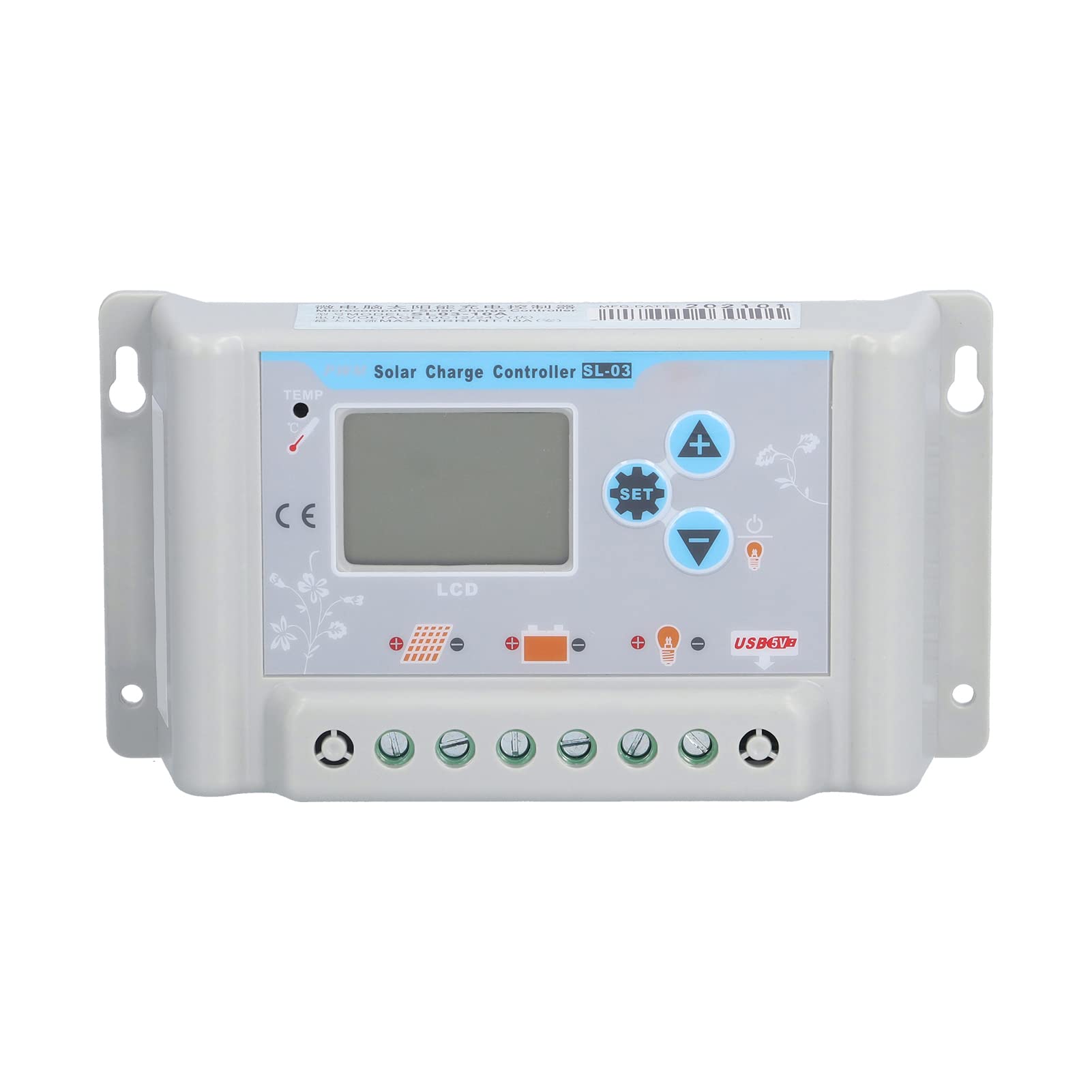 Wincong 10A SL03 LCD Display , Solar & Wind Power Energy Controllers Solar Panel Photovoltaic System Charge and Discharge Controller