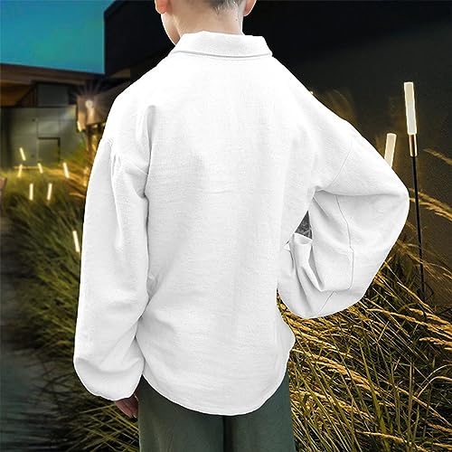 Unisex Baby V Neck T-Shirts Infant Long Sleeve Tees Letter Print Pullover Shirts Fall Outfits Clothes 0-3 Months Sweatshirt White