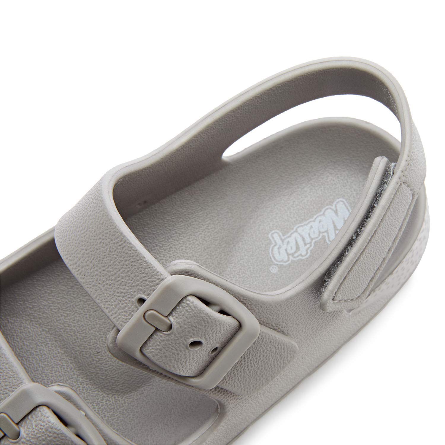 Weestep Boys Girls Toddler Little Kid Lightweight Hook Loop Sandal(6 Toddler, Grey2)