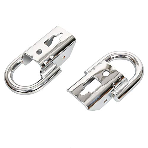 RXIOVILAE Compatible with 2009-2018 Crew Cab 2009-2018 Extended Cab 2009-2018 Cab Thru 17 Chrome Tow Hooks Pair w/Hardware