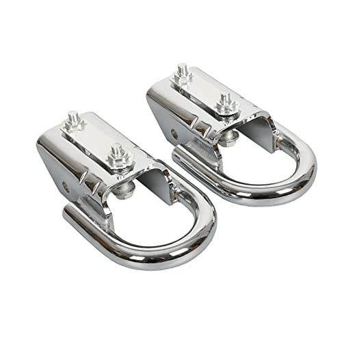 RXIOVILAE Compatible with 2009-2018 Crew Cab 2009-2018 Extended Cab 2009-2018 Cab Thru 17 Chrome Tow Hooks Pair w/Hardware